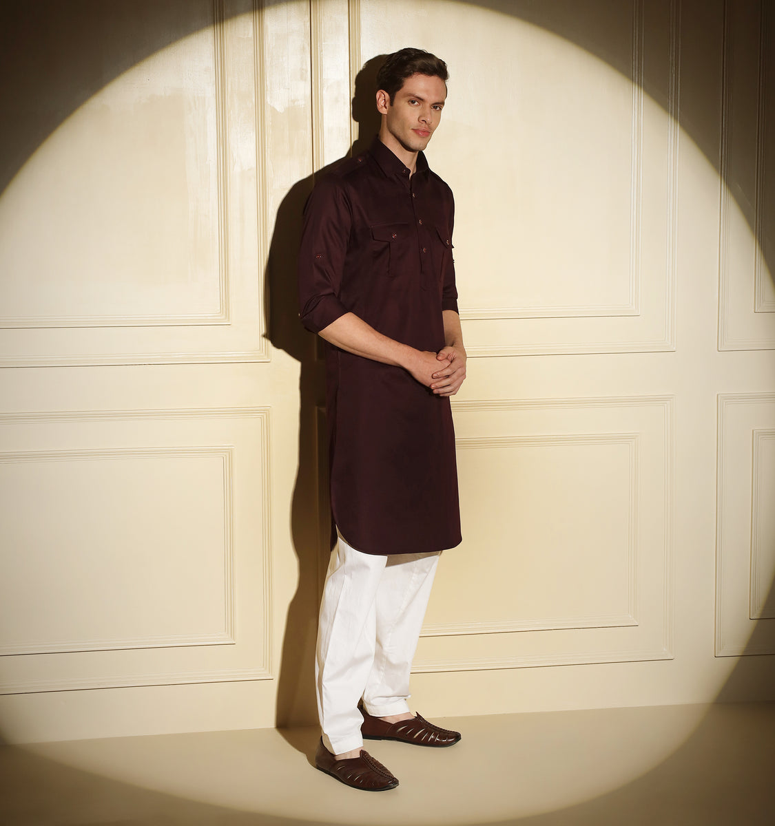 Burgundy Pathani Kurta – Mad Clothing India